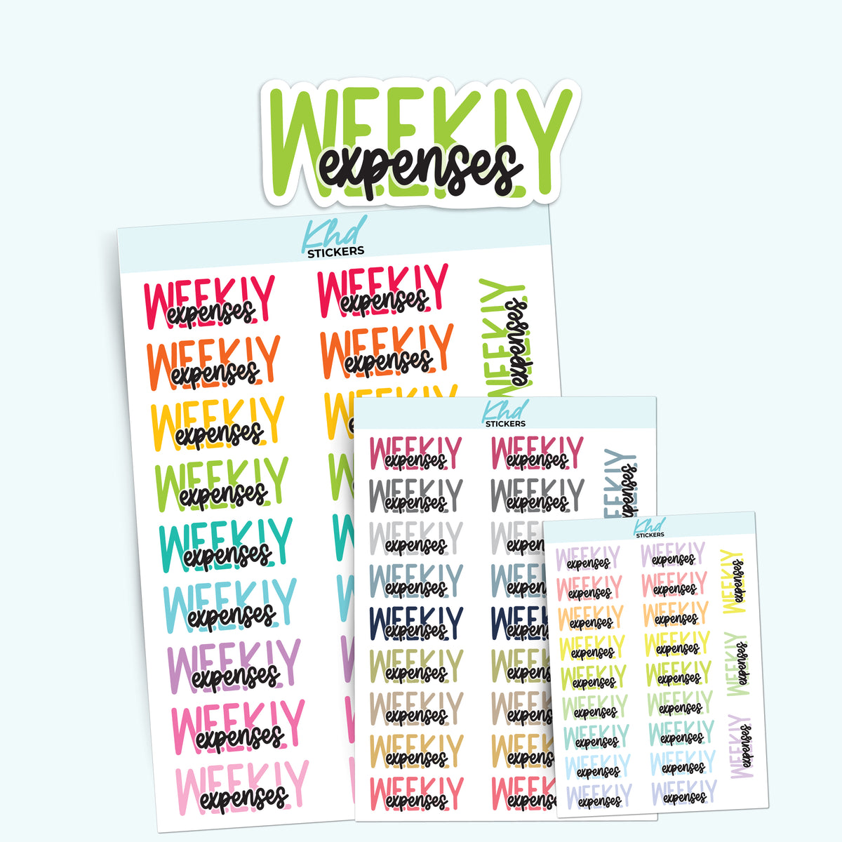 Weekly Expenses Planner Stickers – KHDStickers
